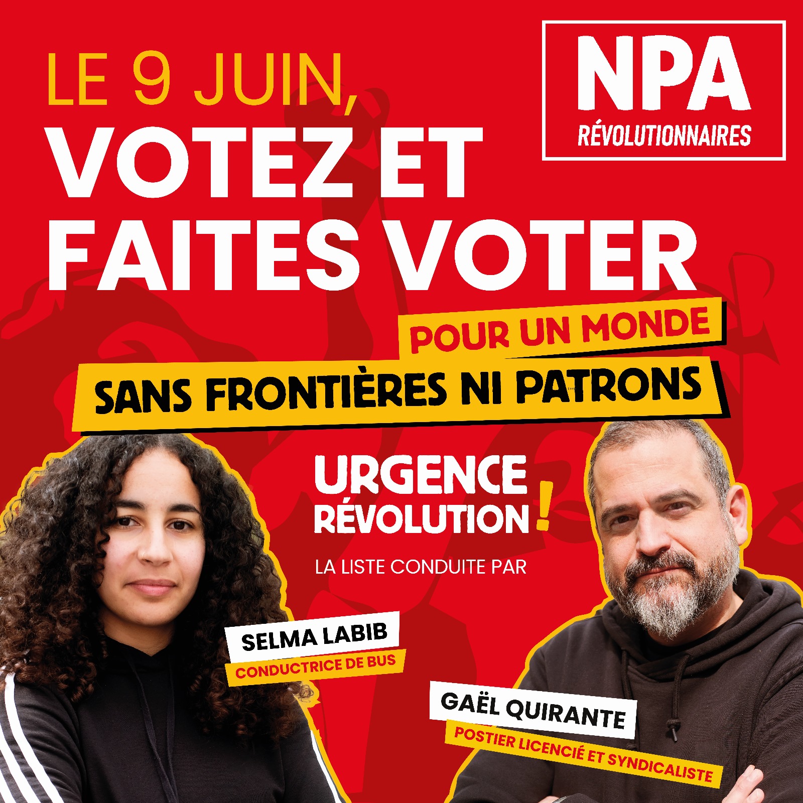 Le 9 juin : voter et faire voter pour la liste « Pour un monde sans ...