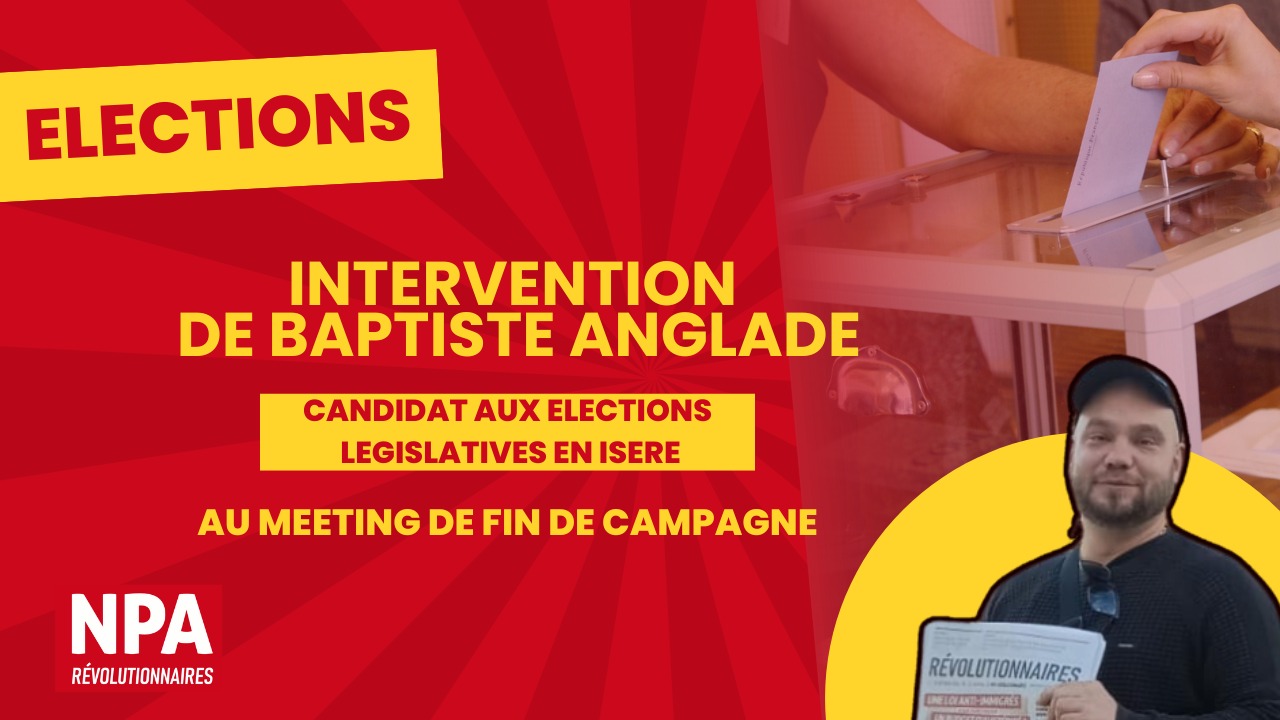 Élection en Isère : intervention de Baptiste au meeting de fin de ...