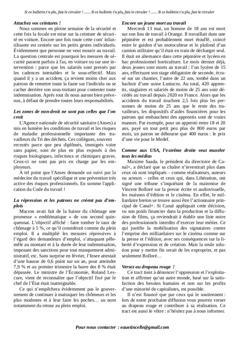 Bulletin Suez IDF - NPA Révolutionnaires
